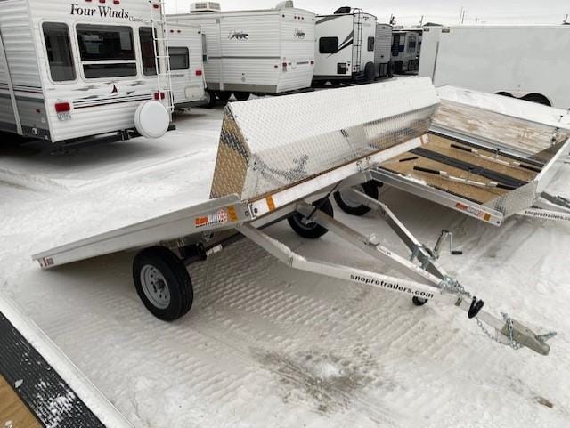 2023 Snopro 10′ Xtreme 2 Place Aluminum Tilt Snowmobile Trailer w/Salt ...