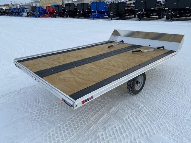 2023 Snopro 12′ Xtreme Aluminum 2 Place Snowmobile Trailer 3K With Ski ...