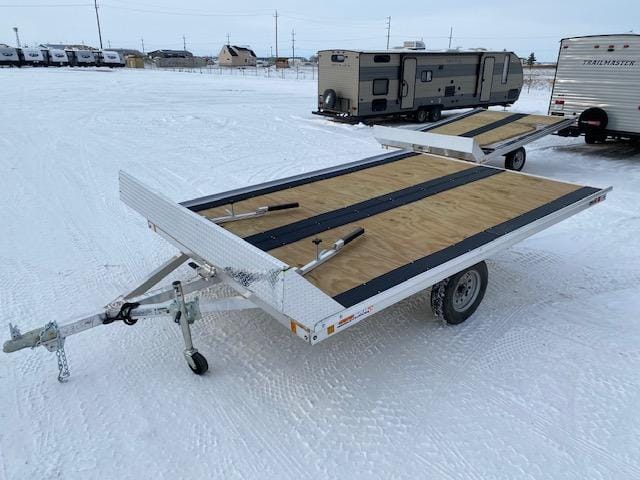 2023 Snopro 12′ Xtreme Aluminum 2 Place Snowmobile Trailer 3K With Ski ...