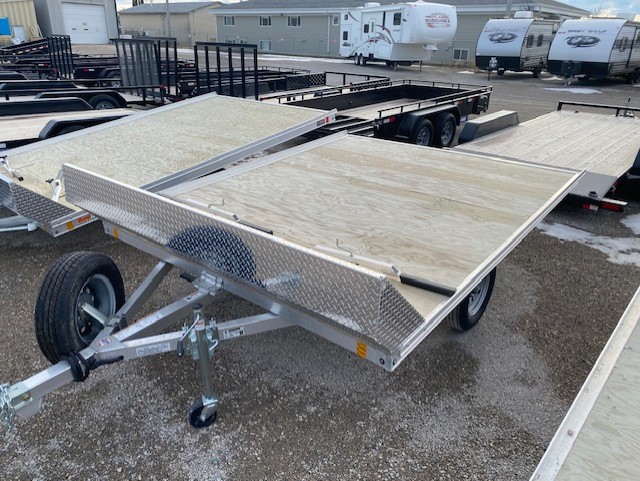 2023 Snopro 10′ Xtreme 2 Place Aluminum Tilt Snowmobile Trailer w/Salt ...