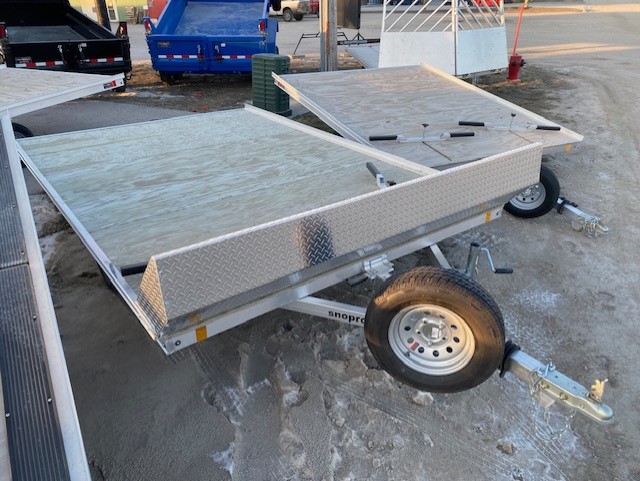 2023 Snopro 12′ Xtreme 2 Place Aluminum Tilt Snowmobile Trailer w/Salt ...