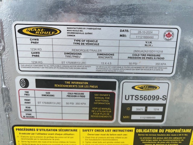 2025 Maxi-Roule 4.5 X 8 Galvanized Utility Solid Side 3K – Steinbach ...