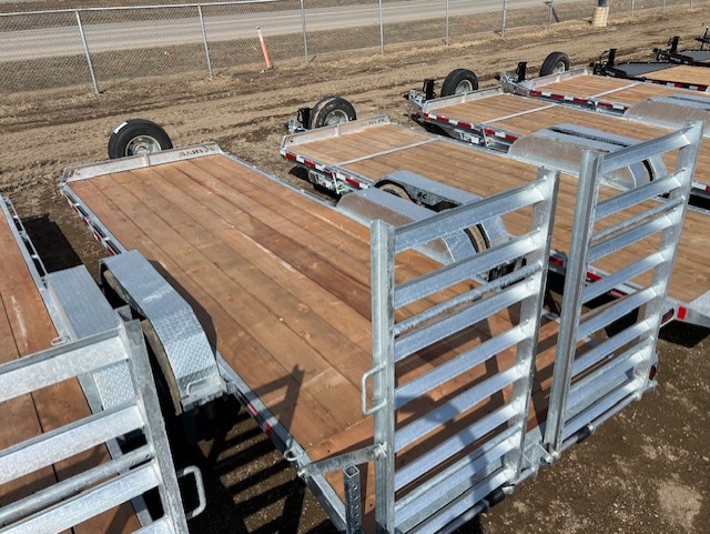 2025 K-Trail 7 X 20(18+2) Galvanized Beavertail Equipment Trailer 14K ...