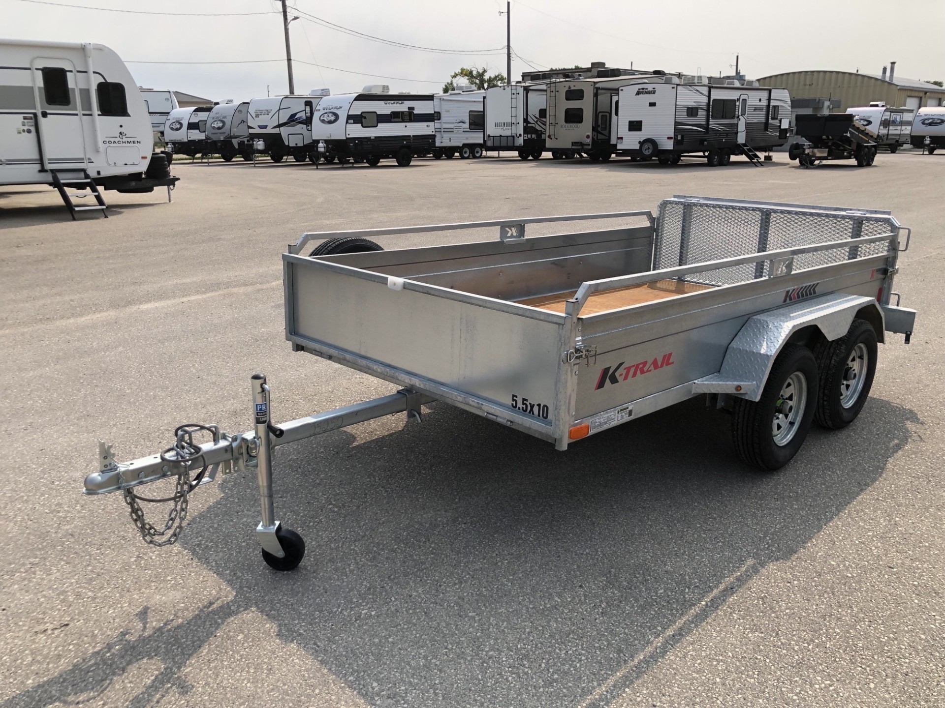 2025 K-Trail 5.5 X 10 Galvanized High Side Tandem Axle Utility Trailer ...